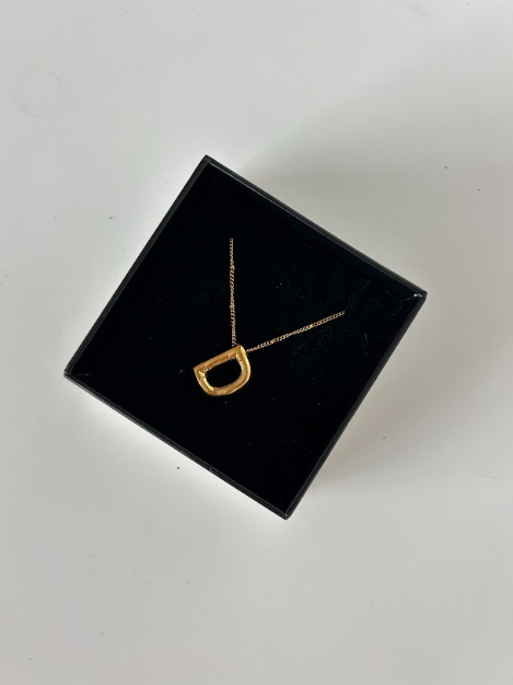 TILTED INITIAL D NECKLACE - The Vault – Lynott Jewellery